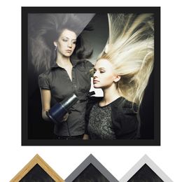 Bild mit Rahmen Beauty Salon - gerahmte Wandbilder Print Portrait Wohnzimmer Schlafzimmer Bad Badezimmer K&uuml;che Flur Esszimmer