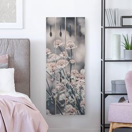 Bilderwelten Wandgarderobe einzigartig Blumen Landhaus Flurgarderobe - Mystischer Bl&uuml;tenstrauch - Gr&auml;ser Garderobenpaneel Flur