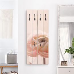 Bilderwelten Wandgarderobe einzigartig Motiv Flurgarderobe - Rosa Bl&uuml;te im Fokus - Rose Garderobenpaneel Flur