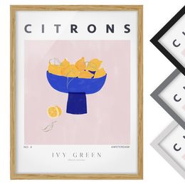 Bild mit Rahmen Ivy Green Illustrations - Citrons