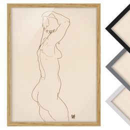 Bild mit Rahmen Egon Schiele - Weiblicher Akt