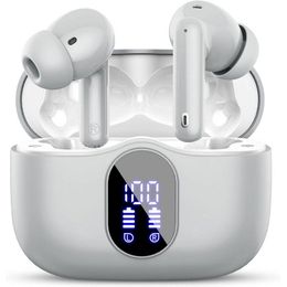 Btootos Bluetooth 5.3 Sport 4 Mikrofon LED-Anzeige HiFi Stereo wireless In-Ear-Kopfhörer (Stabile Bluetooth-Verbindung.