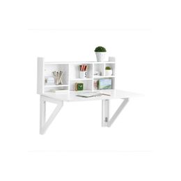 sobuy Klapptisch FWT07, Wandklapptisch Schreibtisch Wandschrank Küchentisch Esstisch Weiß