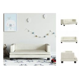 vidaXL Kindersofa Kindersofa Creme 80x45x30 cm Samt Kindercouch Kindermöbel Kinderzimmer