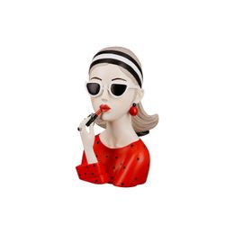 Gilde Dekofigur Gilde Figur Lady mit rotem Lippenstift