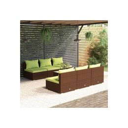 vidaXL Gartenlounge-Set, braun|grün