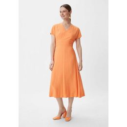 comma, Comma Maxikleid Midi-Kleid aus Satin Blende