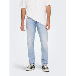 Only & Sons ONLY & SONS Slim-fit-Jeans Slim Fit Jeans Denim Hose Pants Stone Wash Trousers ONSWEFT 4786 in Blau