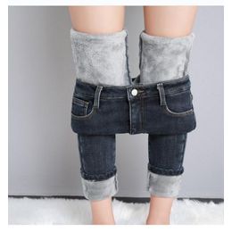 FIDDY Anzughose Dunkelblaue Stretch-Jeans zum Abnehmen