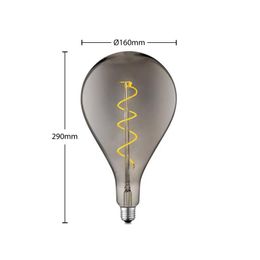 LUCANDE LED-Lampe E27 A160 4W 1.800K dimmbar smoke