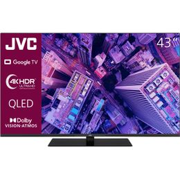 F (A bis G) JVC QLED-Fernseher "LT-43VGQ8255" Fernseher schwarz LED Fernseher