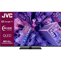 E (A bis G) JVC QLED-Fernseher "LT-55VGQ8255" Fernseher schwarz LED Fernseher