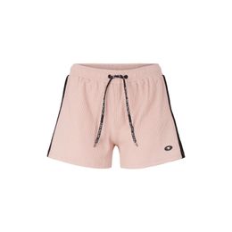 Tom Tailor Damen Shorts in Waffeloptik, rosa, Logo Print, Gr. M
