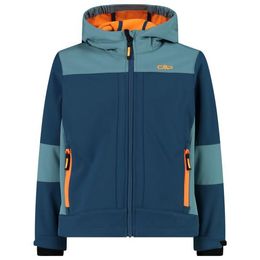 CMP - Boy's Jacket Fix Hood Softshell - Softshelljacke Gr 98 blau