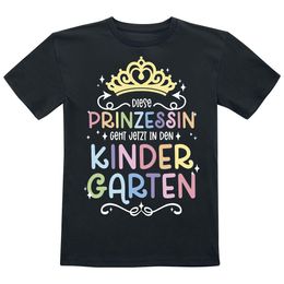 Sprüche Diese Prinzessin geht jetzt in den Kindergarten T-Shirt schwarz in 128