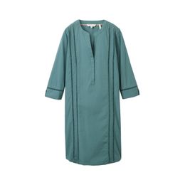 Tom Tailor Damen Kleid mit TENCEL™ Lyocell, grün, Uni, Gr. 34