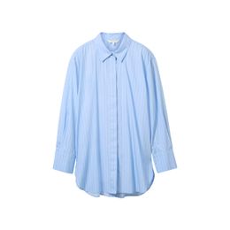 Tom Tailor Damen Bluse mit TENCEL(TM) Lyocell, blau, Print, Gr. 40