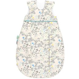 Odenwälder Jersey-Schlafsack BABYNEST® PRIMA KLIMA FLOWER BIRDS in creme/blau