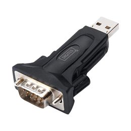 Digitus DA-7015 USB 2.0 Seriell Adapter, Schwarz