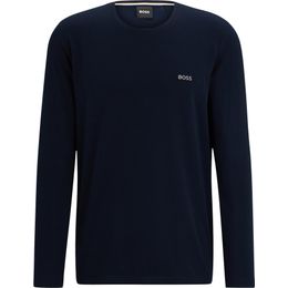 BOSS Loungewear-Oberteil, Logo-Stickerei, für Herren, blau, XL