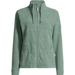 Moorhead Fleecejacke, Stehkragen, Tunnelzug, für Damen, grün, 46