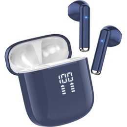 OYIB Bluetooth 5.3 4 Mikrofon IP7 Wasserdicht Ohrhörer LED-Anzeige wireless In-Ear-Kopfhörer (Ultimativer Klanggenuss