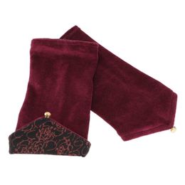 Guru-Shop Strickhandschuhe Handstulpen aus Samtstoff