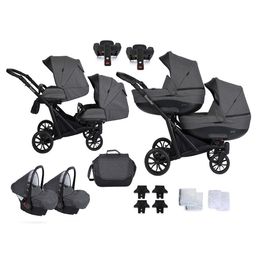 babies-on-wheels Zwillings-Kombikinderwagen Twin-Go 5 in 1 inkl. Sportsitze