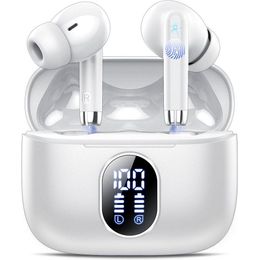 QXQ Bluetooth USB-C, LED Anzeige wireless In-Ear-Kopfhörer (Aktivitäten unterwegs