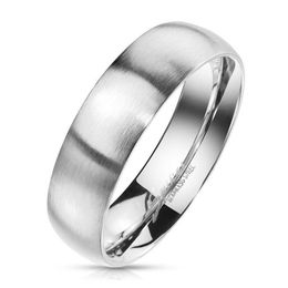 BUNGSA Partnerring Ring klassisch matt aus Edelstahl Unisex (Ring