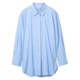 Tom Tailor Damen Bluse mit TENCEL(TM) Lyocell, blau, Print, Gr. 36