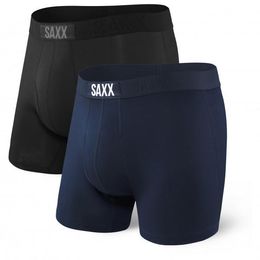 SAXX - Ultra Super Soft Boxer Brief Fly 2-Pack - Kunstfaserunterwäsche Gr S blau