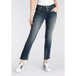 Herrlicher Slim-fit-Jeans BABY Cropped Denim Powerstretch in 7/8 Länge, blau