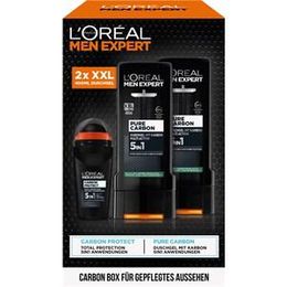 L'Oréal L’Oréal Paris Men Expert Collection Pure Carbon Carbon Box Carbon Protect Deodorant Roll-On 50 ml + Pure Carbon 5in1 Duschgel 2x400 ml