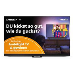 Philips 77OLED908/12 OLED TV (Flat, 77 Zoll / 194 cm, UHD 4K, SMART TV, Ambilight, Google 12)