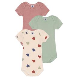 Petit Bateau - Kurzarm-Body TRICOEUR 3er Pack in bunt, Gr.86