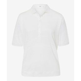 Brax Damen Poloshirt Style CLAIRE, Weiß, Gr. 40