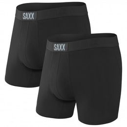 SAXX - Vibe Super Soft Boxer Brief 2-Pack - Kunstfaserunterwäsche Gr L schwarz