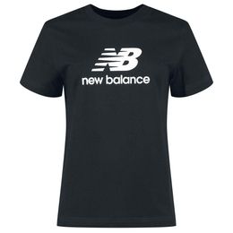 New Balance Sport Essentials Jersey Stacked Logo T-Shirt T-Shirt schwarz in M