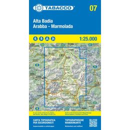 Tabacco Karte N.07 Alta Badia / Arabba Marmolada - 1:25.000