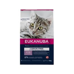 eukanuba Grainfree catfood with Salmon, Kittens, 10 kg