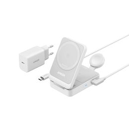 Anker MagGo Kabellose Ladestation (Faltbar 3-in-1) Weiß