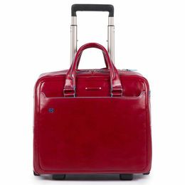 Piquadro Blue Square 2-Rollen Businesstrolley Leder 36 cm Laptopfach red