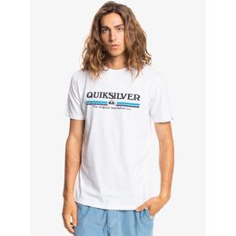 Quiksilver T-Shirt »Lined Up« White M M Ärmel: kurzärmlig