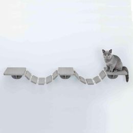 Trixie Katzen Kletterleiter zur Wandmontage, 150 x 30 cm, taupe