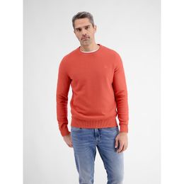 Lerros Strickpullover »Crewneck-Strickpullover für Herren« DEEP CORAL RED M M Lebendige Strukturoptik