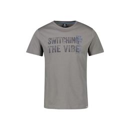 Lerros T-Shirt »Unifarbenes T-Shirt für Herren mit Brustprint« BASALT GREY S S Rundhalsausschnitt