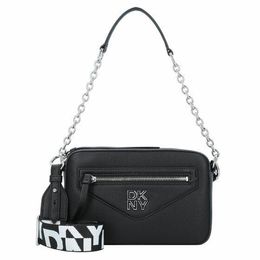 DKNY Milan Schultertasche Leder 22.5 cm black-silver