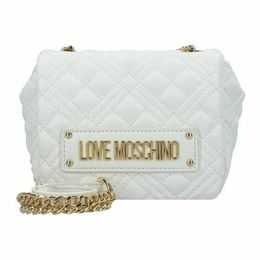 Love Moschino Quilted Umhängetasche 18.5 cm white saffiano