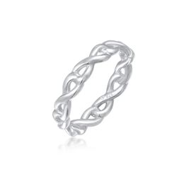 Elli Fingerring »Infinity Unendlichkeit Cut-Out Trend 925 Silber« Silber 58 mm Ring im Cut-out Stil für Frauen